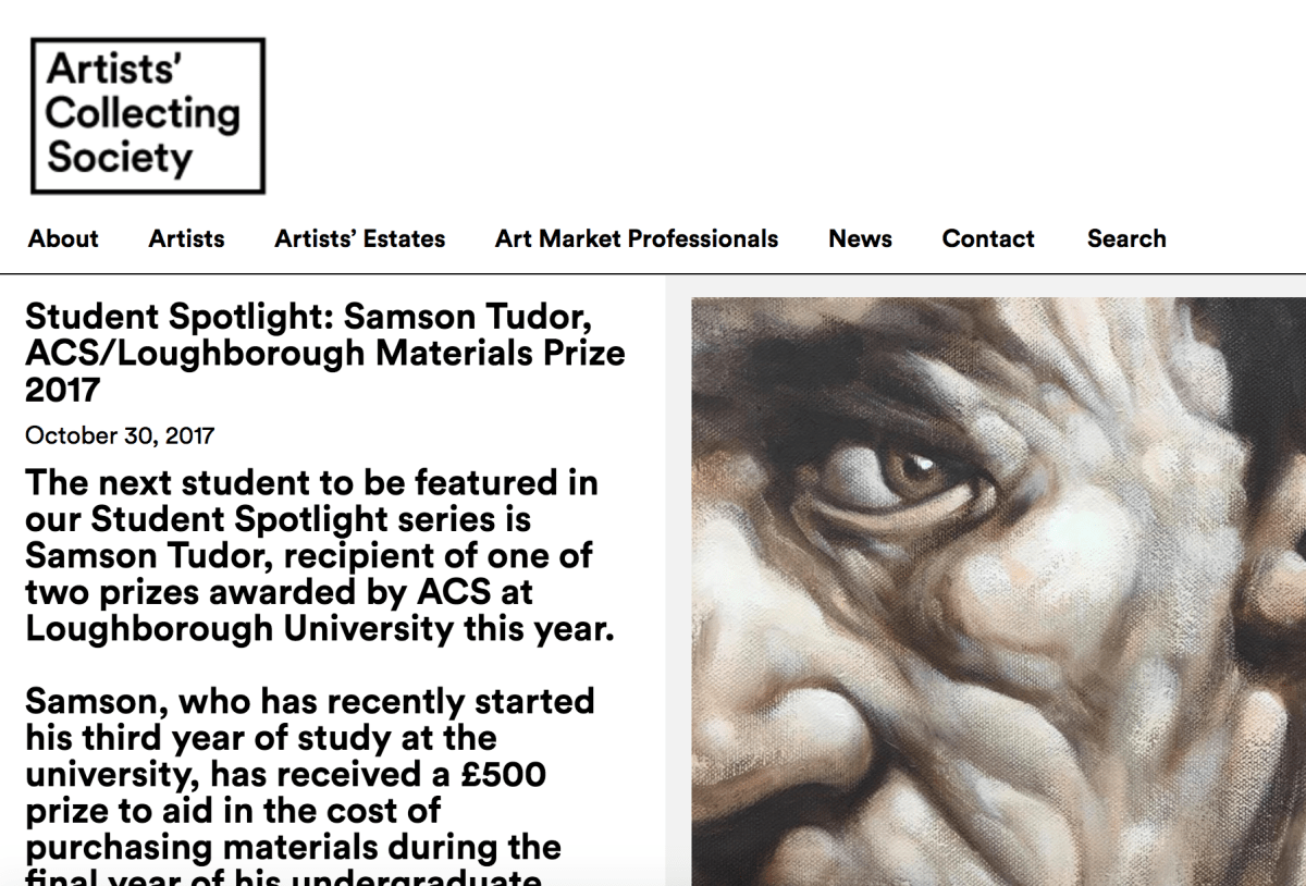 Artists’ Collecting Society Feature – SAMSON TUDOR